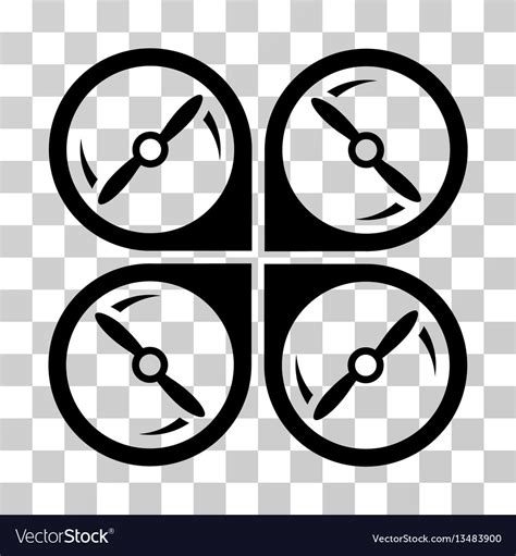 Quadcopter Screws Rotation Icon Royalty Free Vector Image