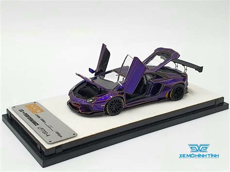 Xe Mô Hình Lamborghini Aventador LP700 Full Open Đế Vuông 1 64 PGM