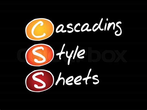 Css Cascading Style Sheets Acronym Technology Concept Bac Colourbox