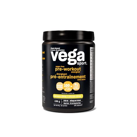 Vega Sport Sugar Free Pre Workout Energizer Lemon Lime 40 Servings