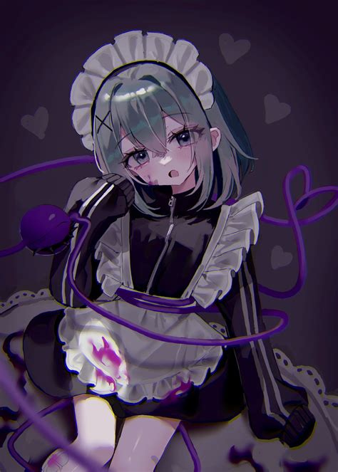 Safebooru 1girl Absurdres Alternate Costume Apron Black Jacket Blush