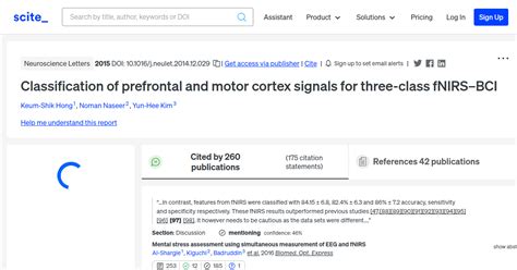 Classification Of Prefrontal And Motor Cortex Signals For Three Class Fnirsbci Scite Report