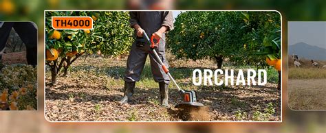 Cordless Tiller For Gardening 360 Rpm Rototiller Th4000