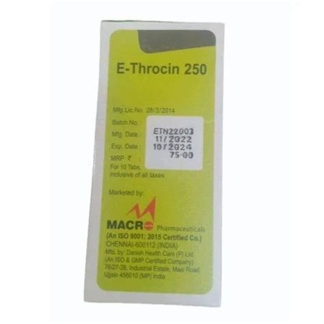250mg Erythromycin Stearate Tablets Ip At Rs 220box Erythromycin