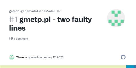 Gmetp Pl Two Faulty Lines Issue 1 Gatech Genemark GeneMark ETP