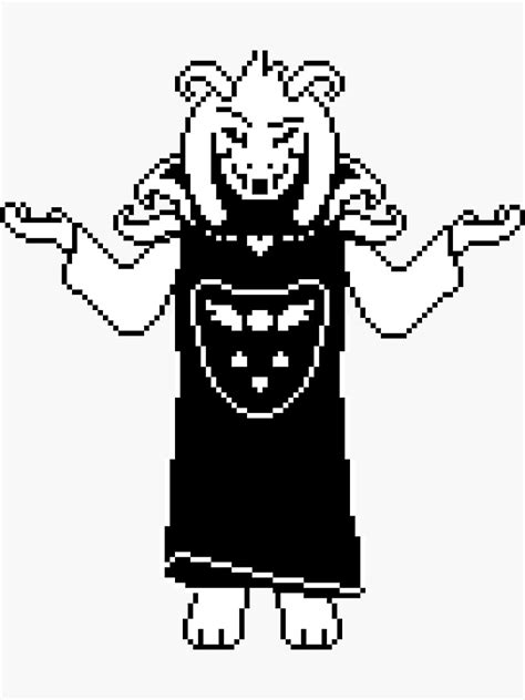 Undertale Asriel Sticker For Sale By Hallowedflux Redbubble