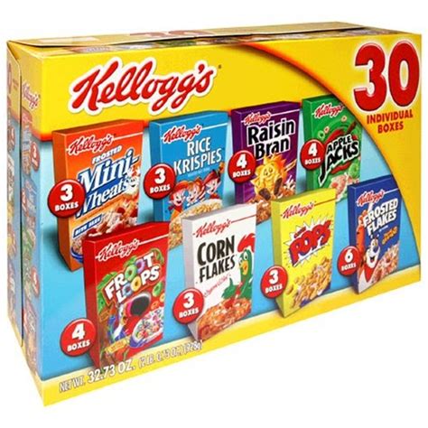 Cereal Online Kelloggs Jumbo Assortment Pack 3273 Ounce Box