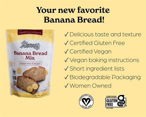 Gluten Free And Vegan Banana Bread Mix Chelsea Approved