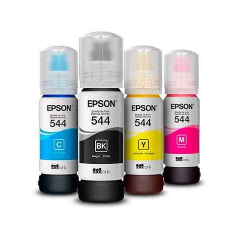 Kit De 4 Tintas Epson 544 Negro Amarillo Cian Magenta 65ml TECNIT