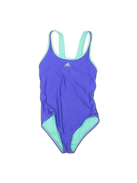 Adidas Solid Purple Blue One Piece Swimsuit Size 10 65 Off Thredup