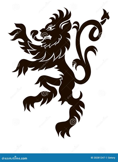 Heraldic Lion Passant Vector Illustration 31733010