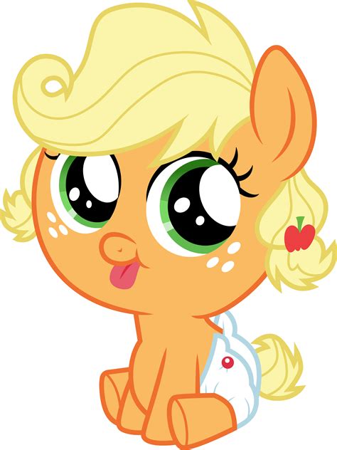 Baby Applejack by CloudyGlow on DeviantArt