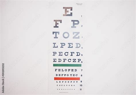Eye Care Chart And Background Of Letters Of Optometry Test Medical Consulting Or Vision Exam