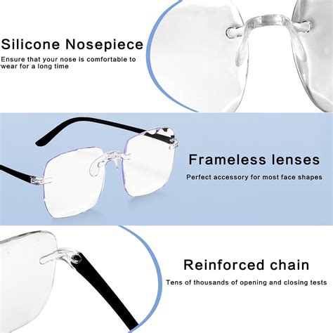 Chicpop Paquete De 4 Lentes De Luz Azul Para Mujer Sin Marco Lentes