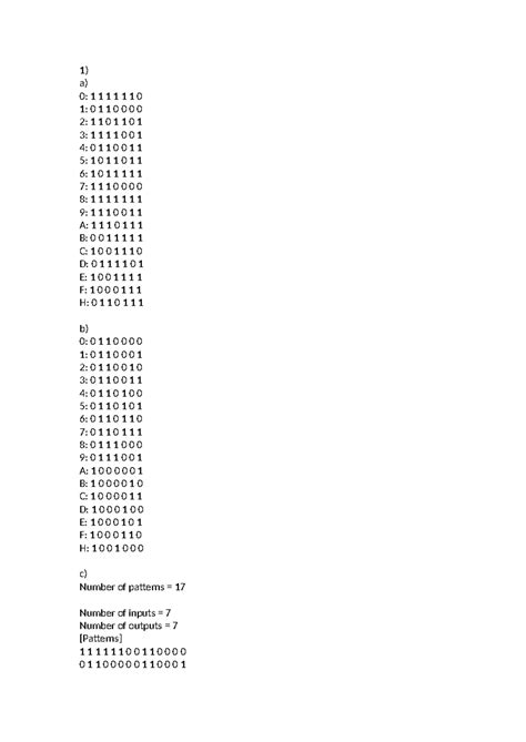 cs 4407 assignment unit 6 1 a 0 1 1 1 1 1 1 0 1 0 1 1 0 0 0 0 2
