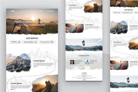 Tourism Email Newsletter Psd Template Web Elements Graphicriver
