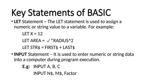 basic programming language presentation pptx free download