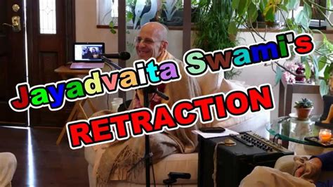 Jayadvaita Swami Retraction Youtube