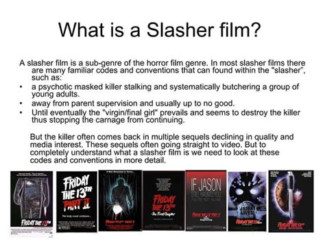 Codes And Conventions Of Slasher Films Ppt