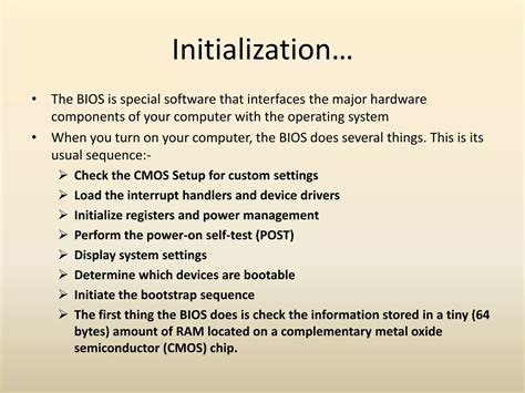 Bios Basic Input Output System Pptx
