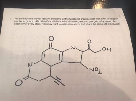 Solved 1 For The Structure Shown Identify And Name All The