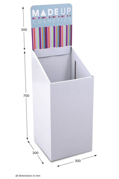 Small Square Dump Bin Header Printed