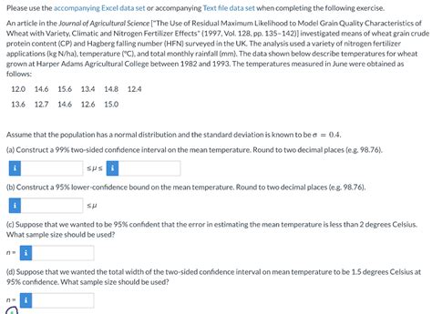Solved Please Use The Accompanying Excel Data Set Or