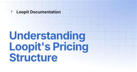 Understanding Loopits Pricing Structure Loopit Documentation