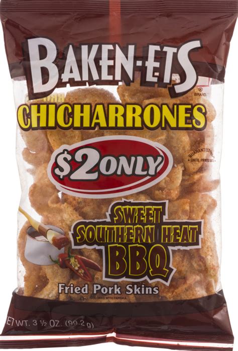 Baken Ets Chicharrones Sweet Southern Heat BBQ Fried Pork Skins Baken Ets