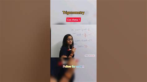 Trigonometry Trick Mathstricks Cos Trigonometry Shortsindia Youtube