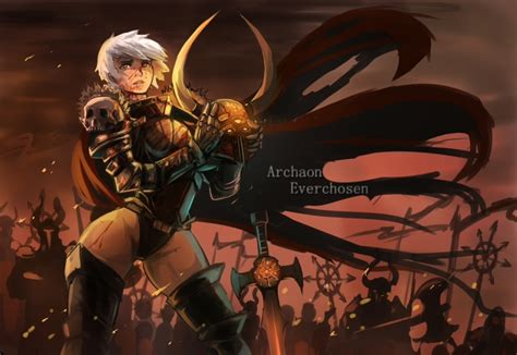 Frozenblue Archaon The Everchosen Warhammer Fantasy 1girl Armor Armored Boots Armored