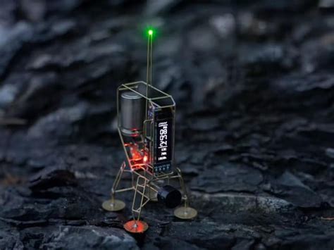A Small Planetary Lander Inspired Circuit Sculpture That Displays Time