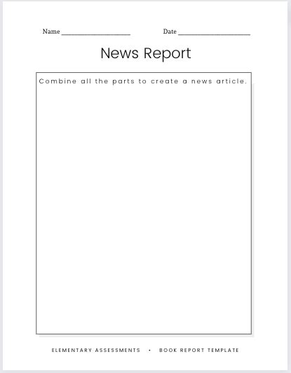 9 Free Book Report Templates For 7th Grade