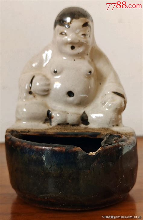 明清“弥勒佛”造型文房瓷水盂！慈眉善目！憨态可掬！ 价格688元 Se91636146 水盂砚滴 零售 7788收藏收藏热线