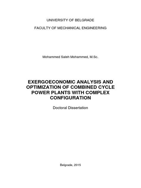 Exergoeconomic Analysis And Optimization Of Ccpp With Complex