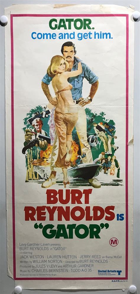 Original Daybill Movie Poster Gator 1976 B Cast Burt
