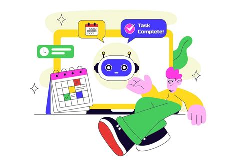 Digital Ai Personal Assistant Application Illustration With Smart
