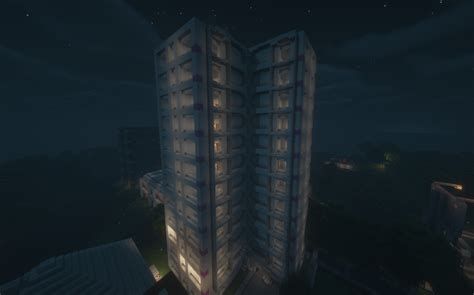 Постройка майнкрафт «Многоэтажка 1