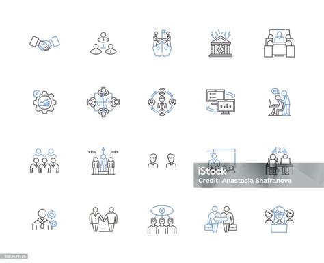 그룹 개요 아이콘 모음입니다 클러스터 모임 수집 어셈블리 회중 분대 팩 벡터 및 일러스트레이션 개념 세트 무리 밴드 대기업 선형 표지판 가축떼에 대한 스톡 벡터 아트 및