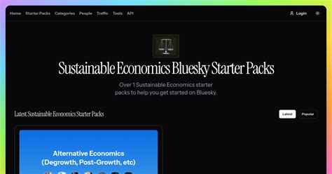 Sustainable Economics Bluesky Starter Packs 1 Lists • Dec 2024