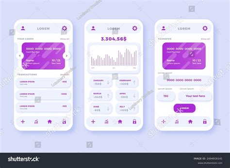Banking App Interface Vector Design Eps Stock Vector Royalty Free