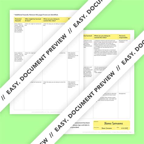 Retail Store Risk Assessment Template Easyhealthandsafety
