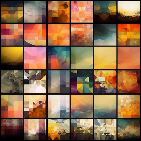 Premium Ai Image A Collage Of Different Colors Including A Square And A Rectangle