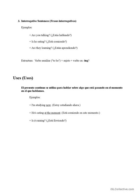 Present Continuous English Esl Worksheets Pdf And Doc