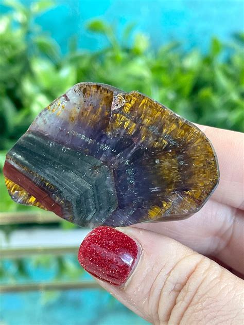 High Grade Goethite Amethyst And Hematite Specimen Cabochon Etsy
