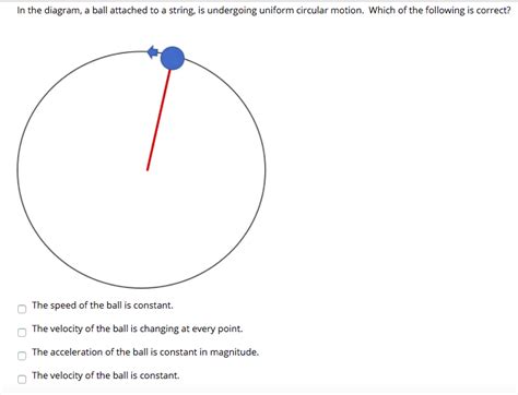 Solved In The Diagram A Ball Attached To A String Is