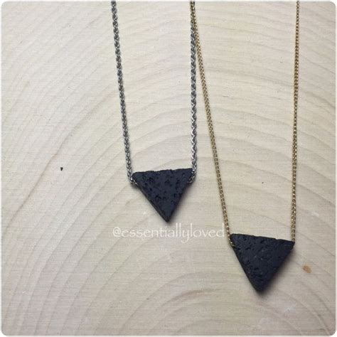 Divinity Triangle Lava Essential Oil Diffuser Necklace