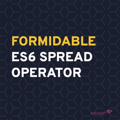 Formidable Es6 Spread Operator In Javascript Pdf
