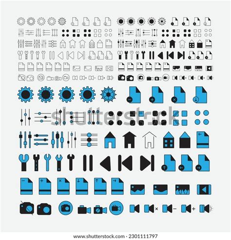 Set Ux Ui Web Icons Set Stock Vector Royalty Free 2301111797 Shutterstock