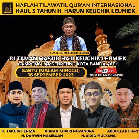 5 Qari Internasional Akan Lantunkan Ayat Suci Alquran Di Masjid Haji